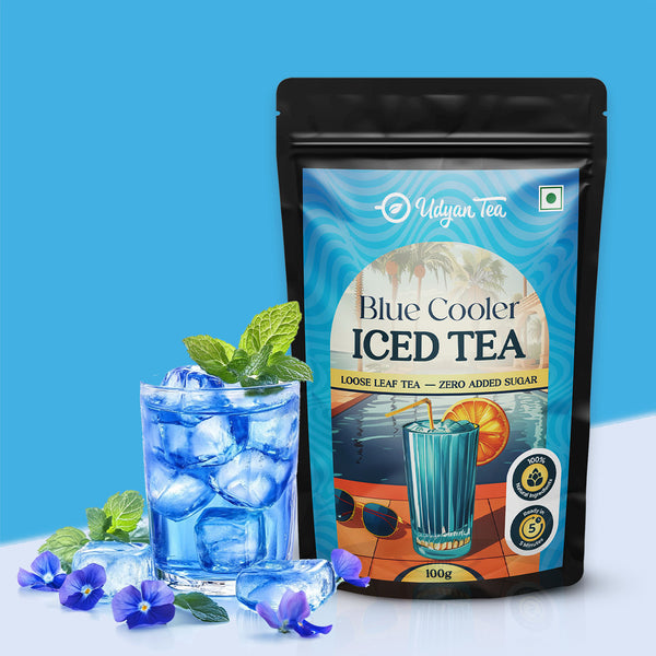 Blue Cooler Iced Tea | Fresh & Minty | Udyan Tea - 100g Loose Leaves ...