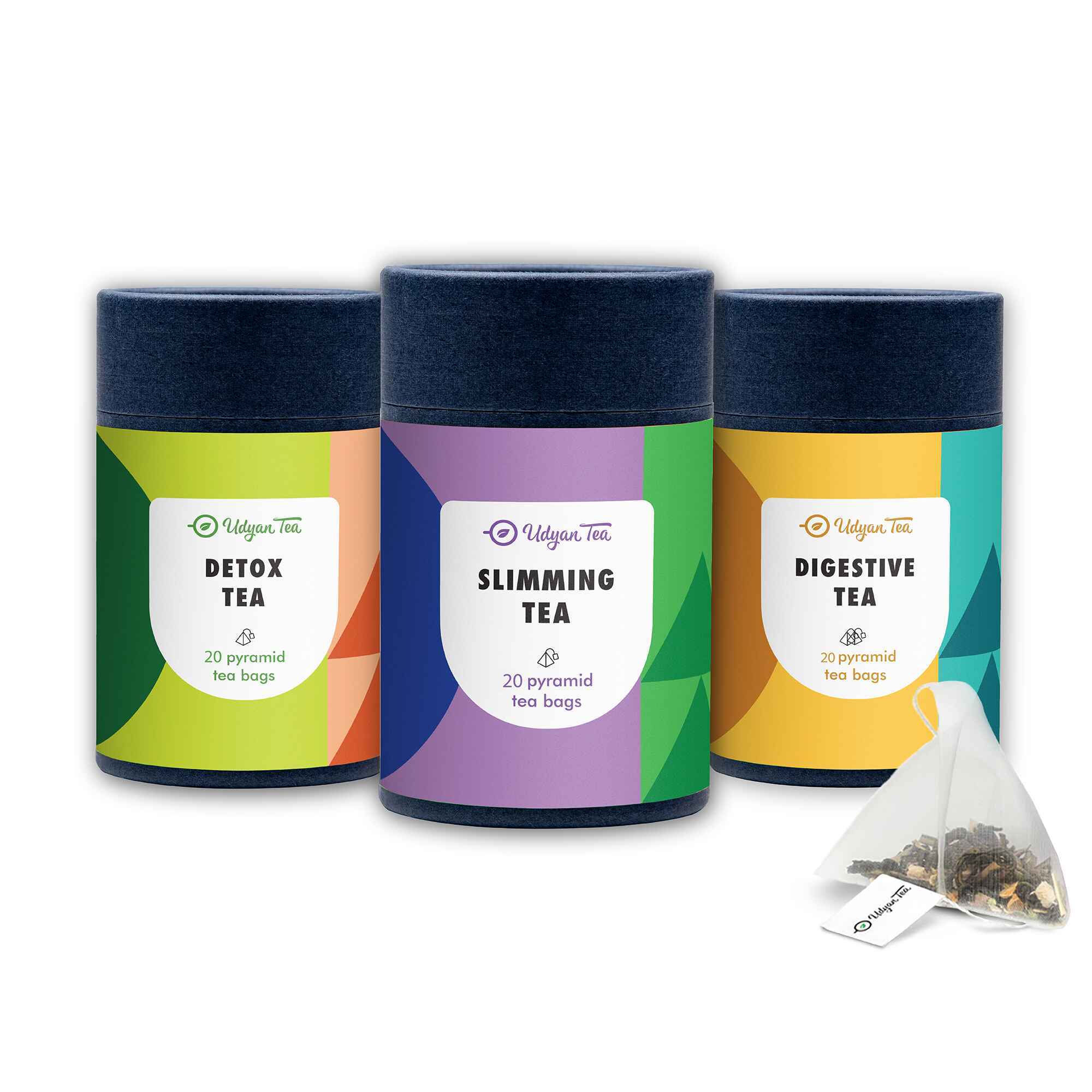 Head-to-Toe Wellness Tea Pack - 60 Pyramid Tea Bags (Detox, Digestive ...