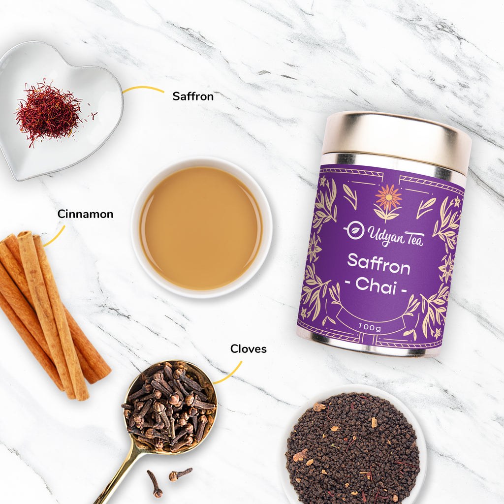 Saffron Chai Tea Online - Udyan Tea
