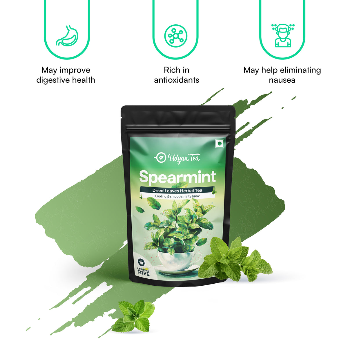 Spearmint Herbal Tea | 100% Caffeine Free Herbal Spearmint Tea | Udyan Tea