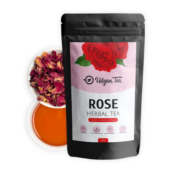 Buy Rose Herbal Tea Online | Finest Rose Petals Tea | Udyan Tea