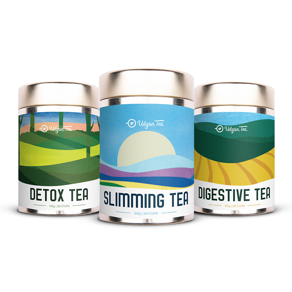 Detoxifying Wellness Tea Pack - Set of 3 health focused teas – UDYAN TEA
